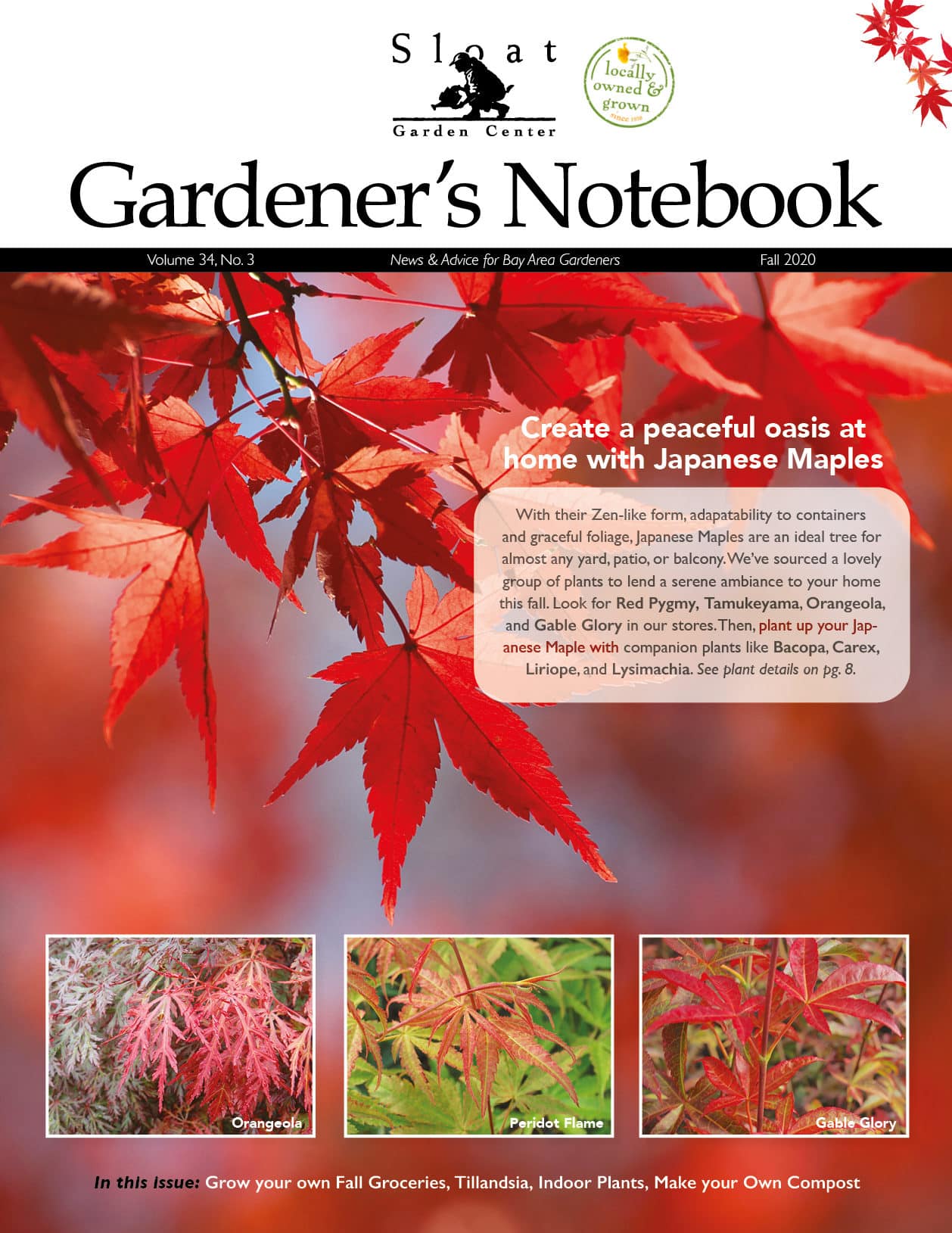Fall Gardener’s Notebook, Vol. 34, No. 3 | Sloat Garden Center