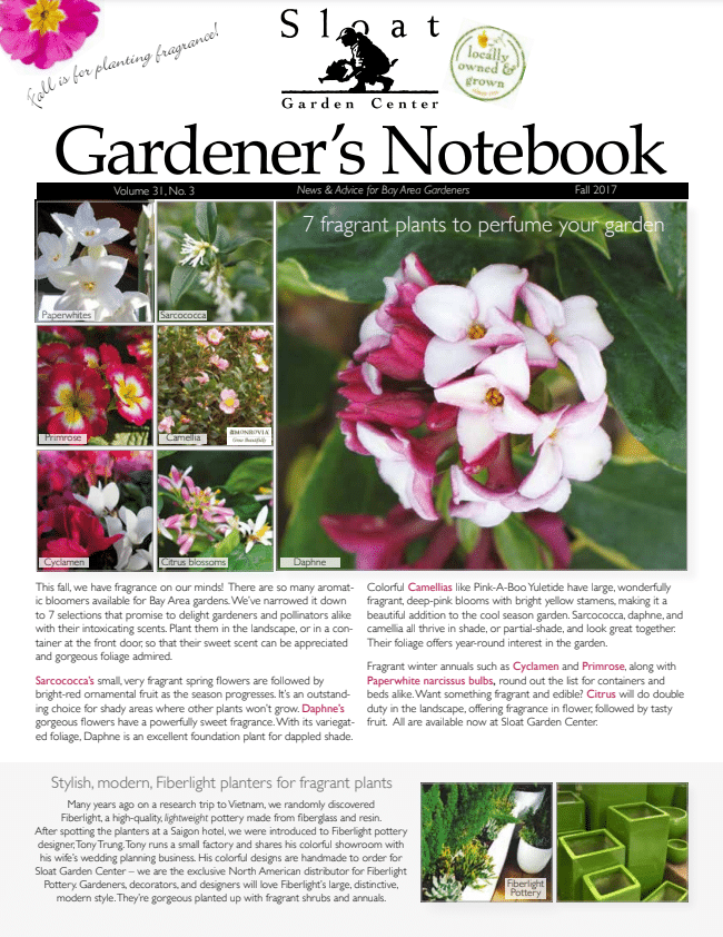 Gardener’s Notebook | Sloat Garden Center